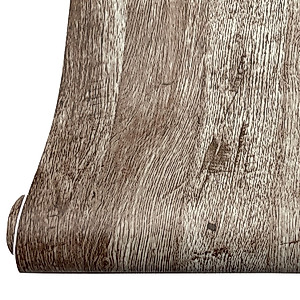 Yifely Modern Wood Grain Furnitures Covering Paper Self-Adhesive Shelf Liner Removable Dresser Drawer Sticker 17.7 Inch by 9.8 Feet