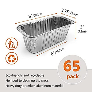 YAOAWE 65 Pack Replacement for Blackstone Grease Cup Liners, Compatible with Blackstone 28"/36"/30"/17" and 22" Griddles, Rear Aluminum Grease Tray Heavy Duty Disposable Drip Pans