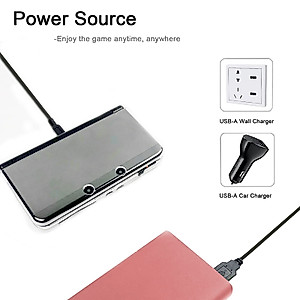 Toxaoii 3DS USB Charger Cable, Power Charging Cord Compatible with Nintendo New 3DS XL/New 3DS/ 3DS XL/ 3DS/ New 2DS XL/New 2DS/ 2DS XL/ 2DS/ DSi/DSi XL, Black