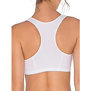 Fruit of the Loom womens Built Up Tank Style Sports Bra, Blue Gem With Black/White/Black Hue - 3 Pack, 34