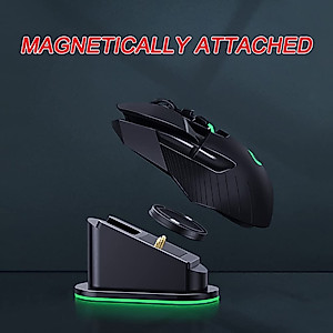 Mouse Wireless Metal Power Charging Dock Gilded Base RGB MOD for Razer Logitech G Pro X Wireless Superlight G903 Viper Ultimate