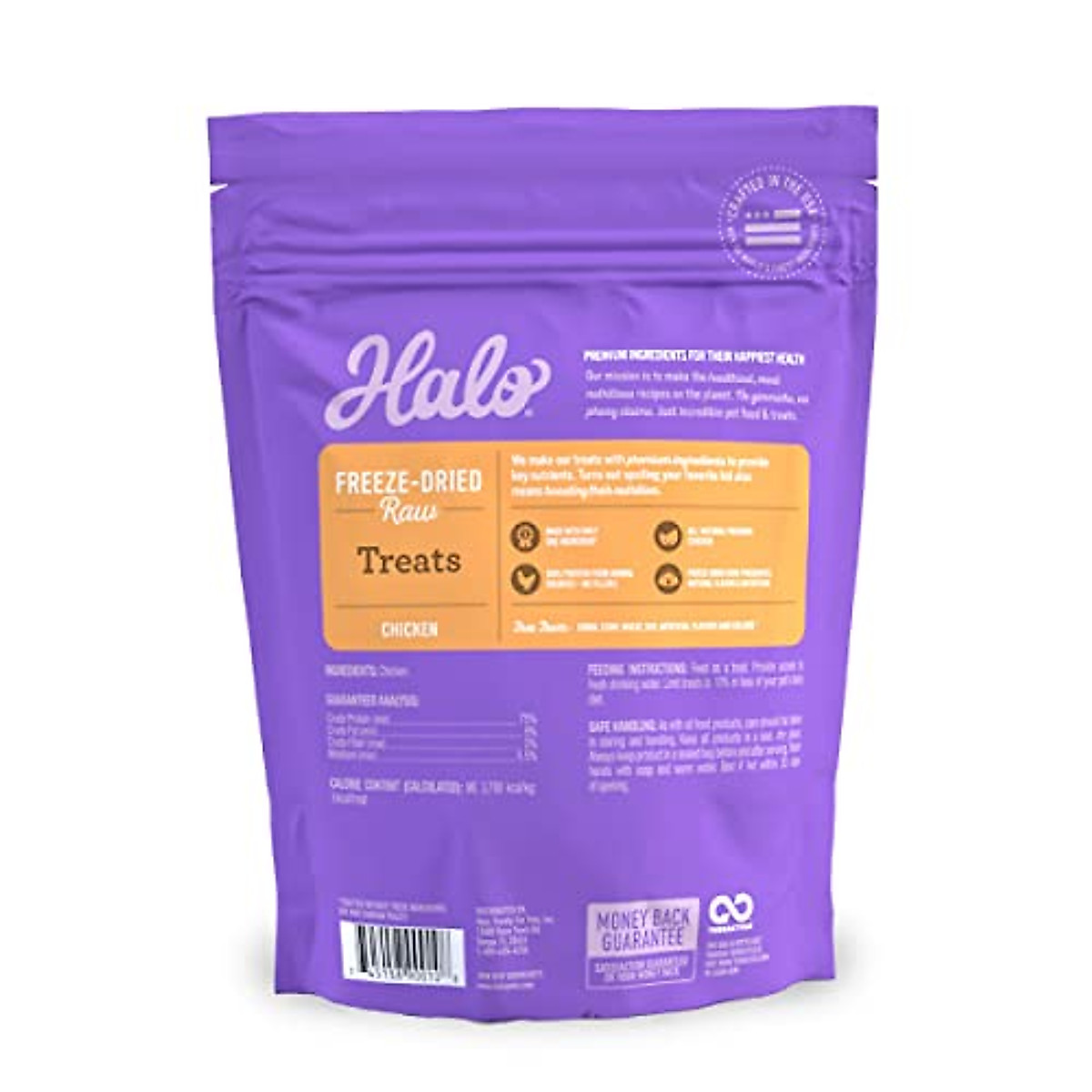 Halo 100% Chicken Breast Freeze-Dried Raw Treats, 2.2 oz.