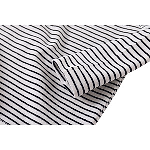 Toddler Girls Boys Long Sleeve Tee Shirts Little Kids Cotton Striped Crew Neck Tops (White,3T)