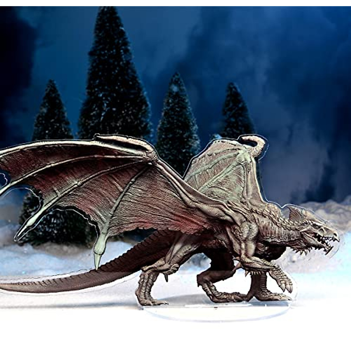 WizKids D&D Idols of The Realms: Icewind Dale Rime of The Frostmaiden - Young Adult White Dragon - 2D Set