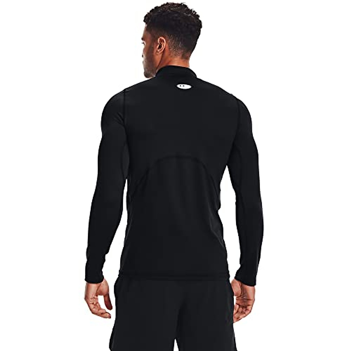 Under Armour mens ColdGear Armour Fitted Mock , Black (001)/White , Medium