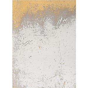Well Woven Nepi Grey Abstract Distressed Area Rug (5'3" x 7'3")
