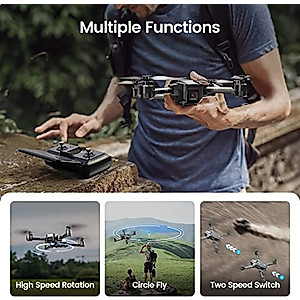 Holy Stone HS440 Foldable FPV Drone with 1080P WiFi Camera for Adult Beginners and Kids; Voice Gesture Control RC Quadcopter with Modular Battery for long flight time, Auto Hover, Carrying Case