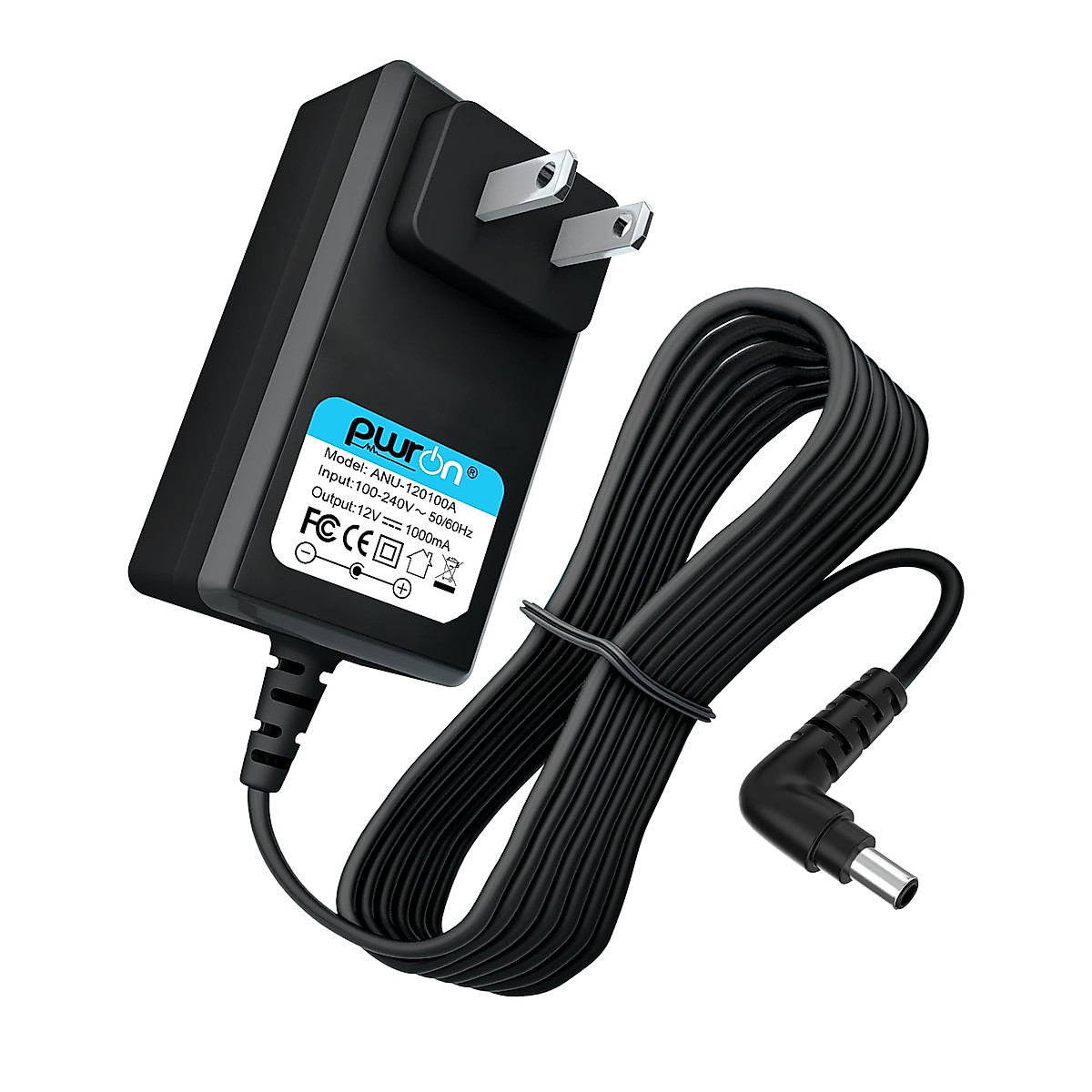 PwrON AC Adapter Compatible with Stanley Fatmax SL10LEDS 10 Watt Li-ION LED Rechargeable Spotlight, SL1M09 SL5W09 HID0109 FL5W10 FL3WBD LED Rechargeable Flashlight 12VDC Power Supply Cord