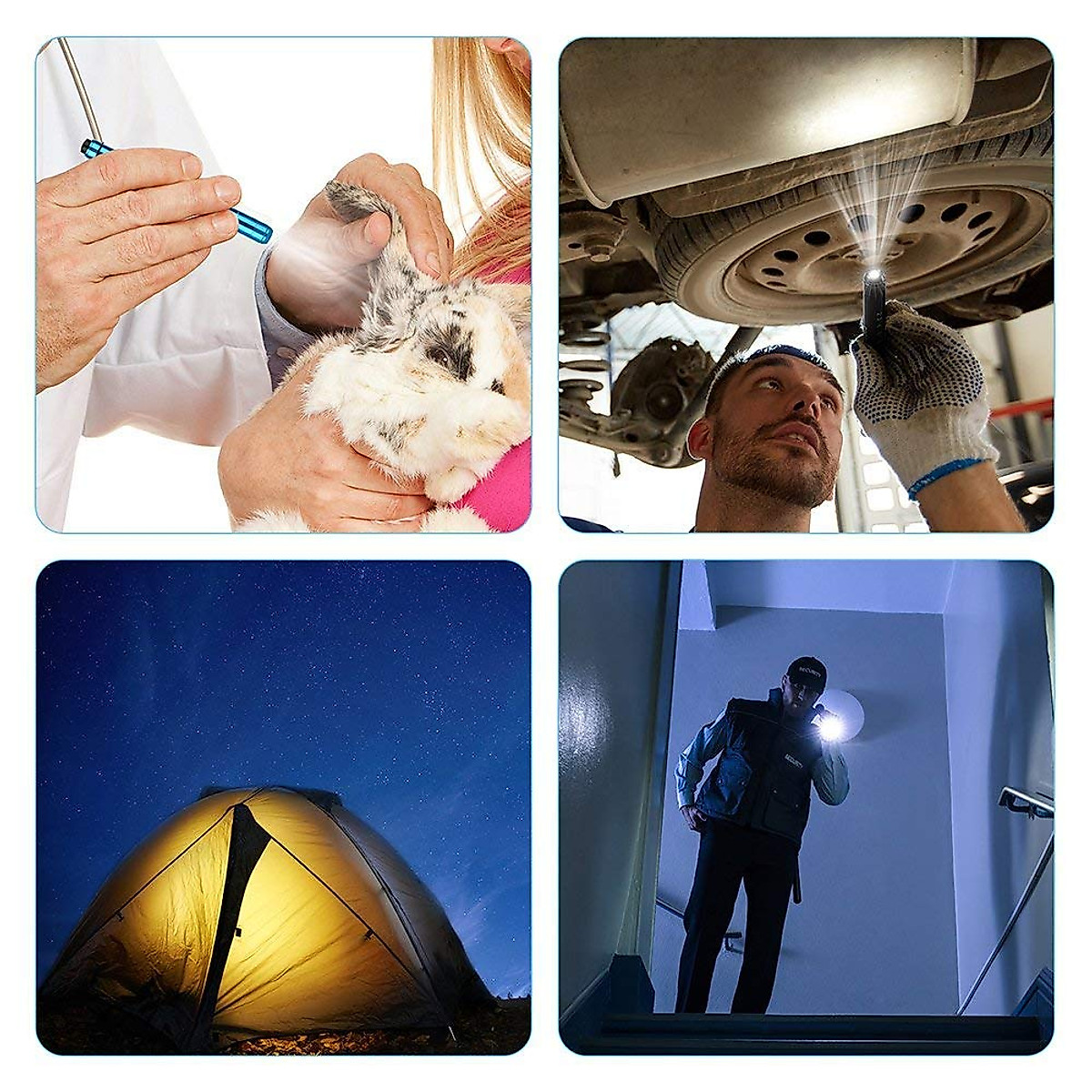 Pen Light, RISEMART Reusable LED Medical Penlight for Nurse Students Doctors with Pupil Gauge, Extra Warm Light Bulb, Pocket Clip and Batteries Included