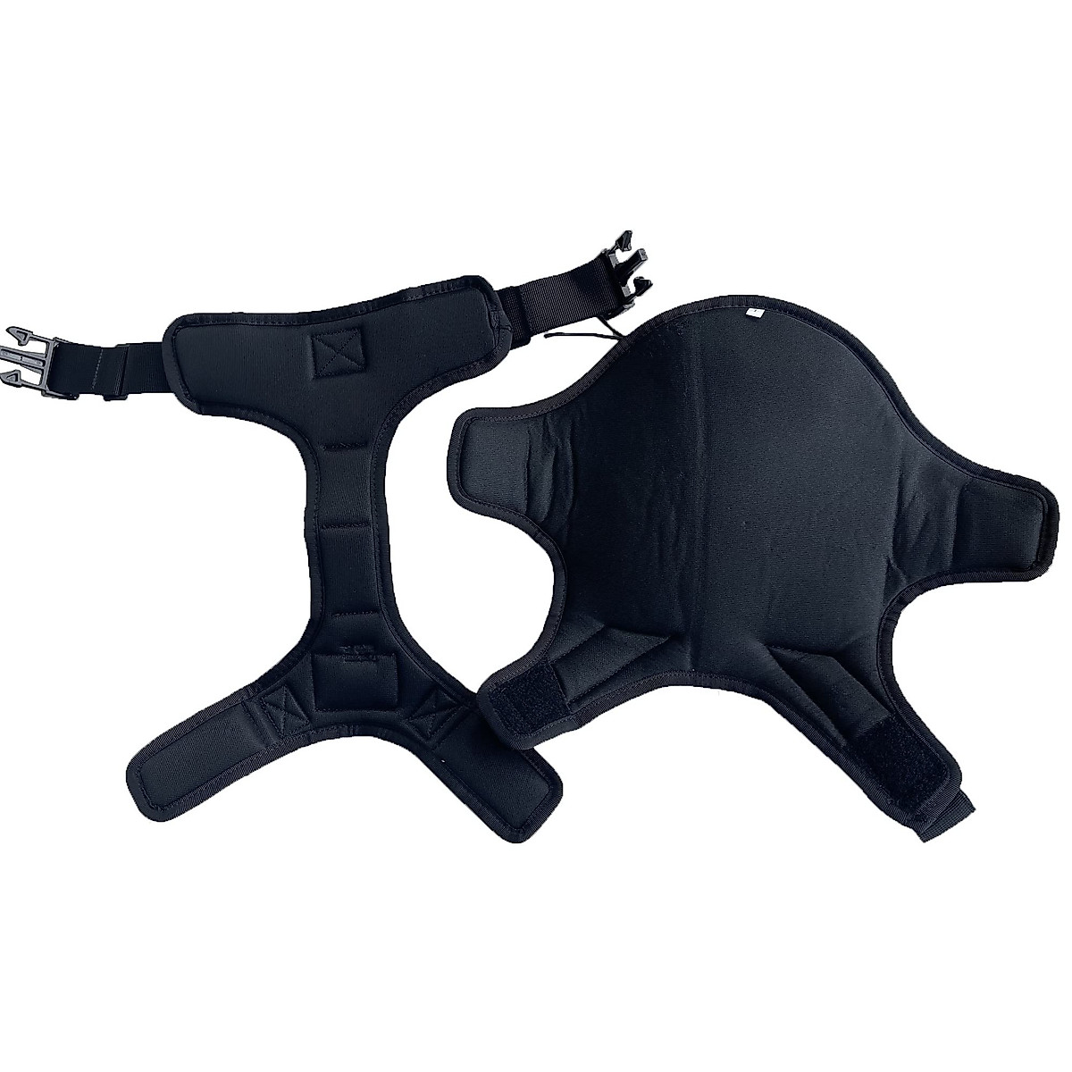 Albcorp Tactical Dog Vest Harness – Military MOLLE Modular System - No-Pull Service Dog Vest with Front Leash Clip with Hook & Loop Panels, Padded Handle, Black, Extra Large