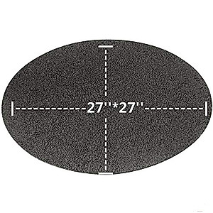 Round Under Grill Splatter Mat, Fireproof Heat Resistant BBQ Gas Grill Garage Cabinet Protective Floor Mat Rug for Outdoor Backyard Deck Patio 27’’x27’’/36’’x36’’ (27‘’x27‘’)