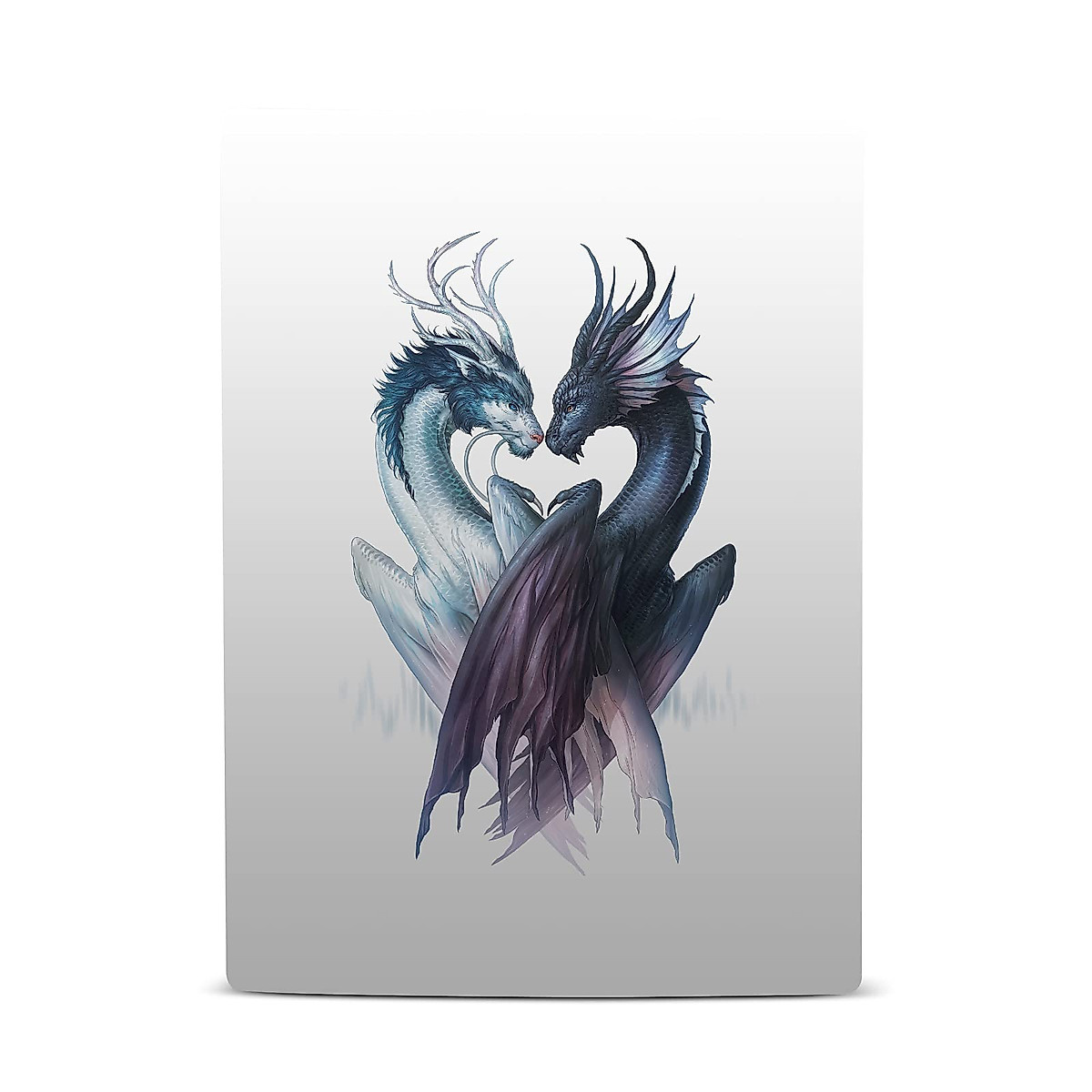 Yin and Yang Dragons Art Mix Matte Vinyl Faceplate Sticker Gaming Skin Case Cover Compatible with Sony Playstation 5 PS5 Digital Edition Console