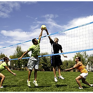 Park & Sun Sports Spectrum 2000: Portable Professional Outdoor Volleyball Net System, Blue