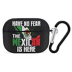 Proud of Mexico Airpods Case Cover for Apple AirPods Pro Cute Airpod Case for Men Women Boys Girls Silicone Protective Skin Airpods Accessories with Keychain