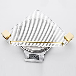 NESHO Shower Basket No Drilling Bath Shelf Corner Shower Organizer Adhesive Wall Mounted Space Aluminum/Acrylic for Bathroom Toilet,2 Tier (Size : 2 Layer)