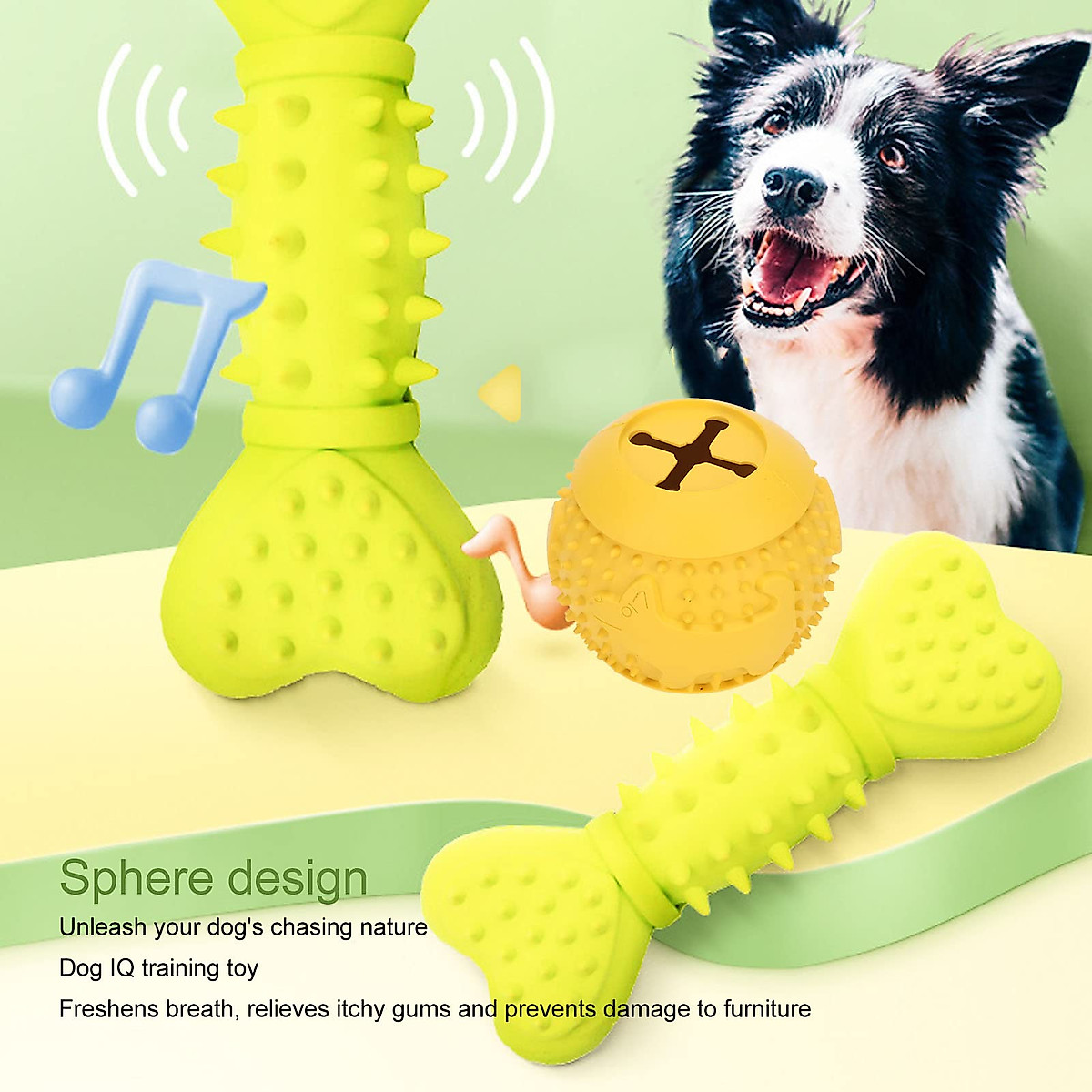 Zerodis Dog Chew Toy,Durable Dog Interactive Toy Dog Rugby Dog Leakage Food Ball Pet Interactive Ball Toy Pet Puzzle Toys for Aggressive Chewers