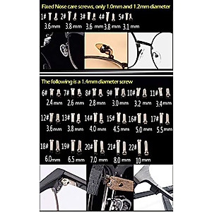 OctinPris Eyeglass Sunglass Repair Kit with Screws Tweezers Screwdriver Tiny Micro Screws Nuts Assortment Stainless Steel Screws Glasses Repair Nose Pads for Spectacles