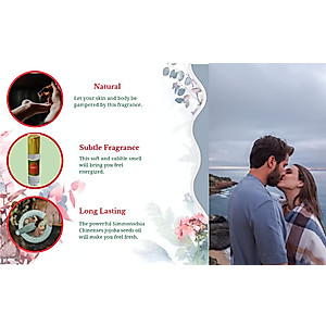 Amber Perfume Oil Roll-On - Alcohol Free Perfumes for Women and Men by Nemat Fragrances, 10 ml / 0.33 fl Oz, Package may vary