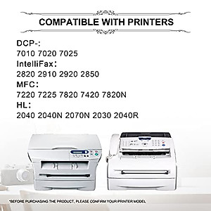 MANDBOY Compatible Replacement for Brother TN-350 TN350 Toner-Cartridge (Black), Work with DCP-7010 IntelliFax 2820 MFC-7220 HL-2040 Printer Cartridge, 1-Pack