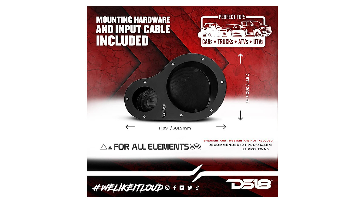 DS18 EN6P Speaker Pods - Perfect for Powersports