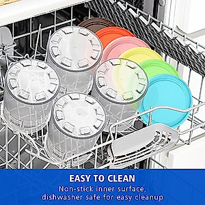 LOMILD Ice Cream Containers 4 Pack, Replacement for Ninja Creami Deluxe Pints and Lids, Compatible with NC500 Series Creami Deluxe Ice Cream Makers, Dishwasher Safe & BPA-Free