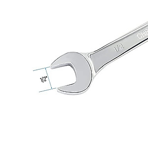 FOCMKEAS 1/2 Inch Ratcheting Combination Wrench SAE 72 Teeth 12 Point Ratchet Box Ended and Open End Spanner Tools for Tight Space, Heat-Treated CR-V