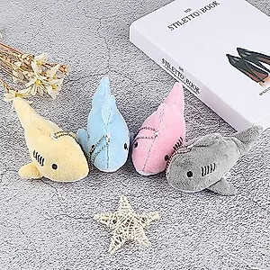 baolaili Cute Shark Plush Keychain,Mini Stuffed Animal Soft Shark Plush Toys,Purse Pendant Doll Shark Toys Plush Shark Keychain Pendants Stuffed Animals Key Chains Stuffed Shark Plushie Backpack