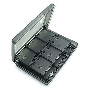 28-in-1 Game Card Case Storage Box for 3DS / 3DS / DSi/DSi XL/DSi LL/DS/DS Lite Protective Storage System Game Card Organizer Games Holder case Cartridge Storage Box Holder (black)