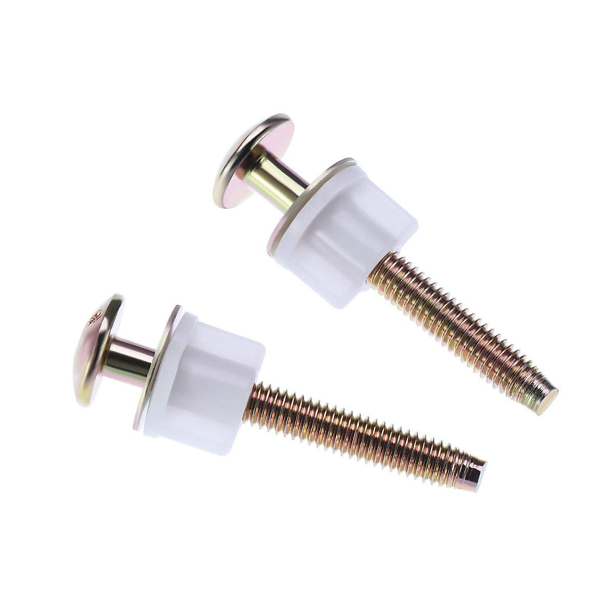 Solid Brass Toilet Bolts Screws Set Heavy Duty Bolts with Plastic Nuts and Washers, 3/10-Inch by 2-3/4-Inch(2 Pack)