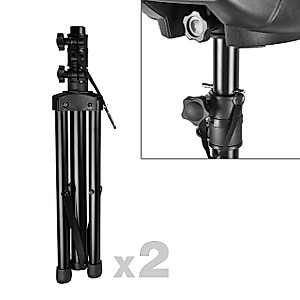 Pyle Wireless Portable PA System - 1800W High Powered Bluetooth Compatible Active + Passive Pair Outdoor Sound Speakers w/ USB SD MP3 AUX - 35mm Mount, 2 Stand, Microphone, Remote - Pyle PPHP1249KT