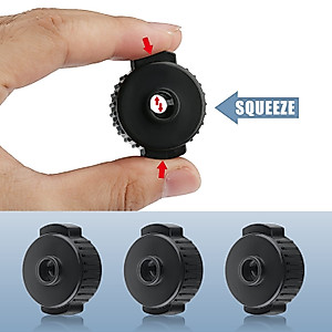 6pcs Quick Release Cymbal Nuts, 8mm Cymbal Mate Nut Black Plastic Cymbal Lock Nut for Percussion Drum Kit Jazz Drum Parts Accessories