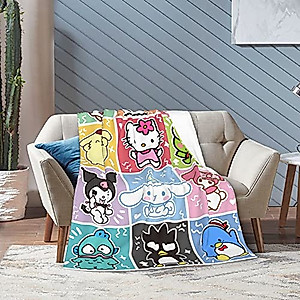 Blanket Anime Throw Cartoon Blankets Ultra Soft Flannel Bed Throws Suitable for All Seasons Warm Home Decor for Sofa Couch Chair Bedroom50 X40