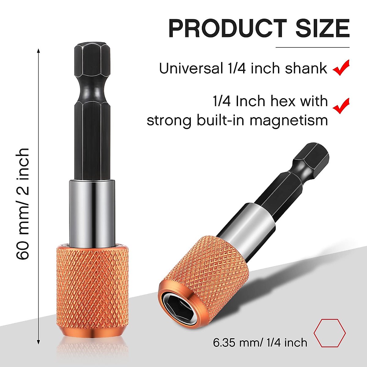 5 Pack Flexible Drill Bit Extension 1/4 Inch Magnetic Drill Bit Holder Tool Kit Hex Shank Quick Release Impact Driver Bit Set Magnetic Bit Holder Bar Socket Chuck Adapter for Nuts Screws