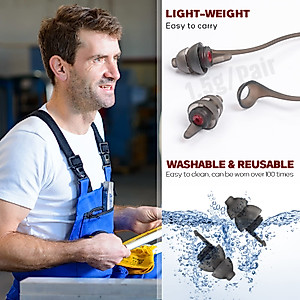 Concert Earplugs High Fidelity Music Ear Plugs 2 Pairs, 100X Reusable Noise Reduction Ear Plugs, Hearing Protection for Musicians, DJs, Festival, Raves, Drummers, Loud Noise -2 Sizes Fit All Ear Canal