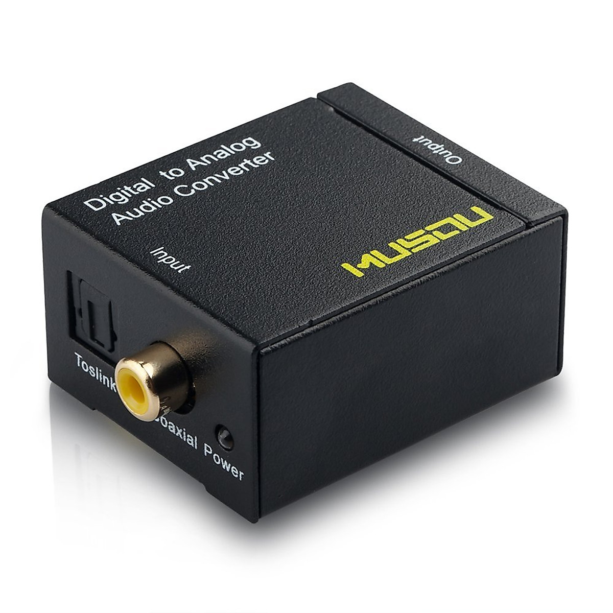 Musou Digital Optical Coax to Analog RCA Audio Converter Adapter with Fiber Cable