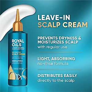 Head & Shoulders Scalp Cream Treatment, Daily Moisture, Anti Dandruff, Royal Oils Collection with Coconut Oil, Scalp Care for Natural and Curly Hair, 5.0 fl oz