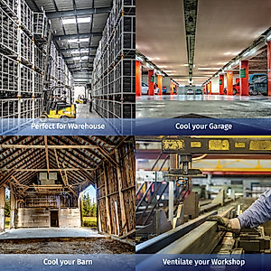 Tornado Commercial Industrial 3 Aluminum Blade Stationary Pedestal Fan, 30 Inch, Oscillating, High Velocity 8850 CFM, UL Safety Listed, Black (30 Inch Oscillating)