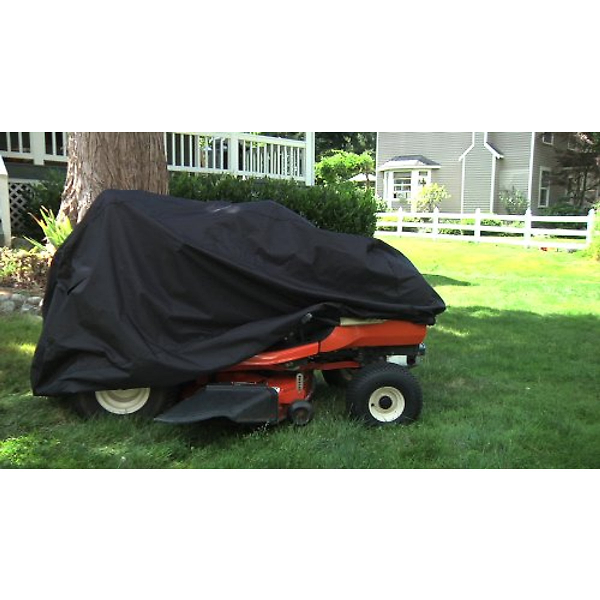 Classic Accessories StormPro Waterproof Heavy-Duty Tractor Cover, Fits tractors with decks up to 54 in,Black