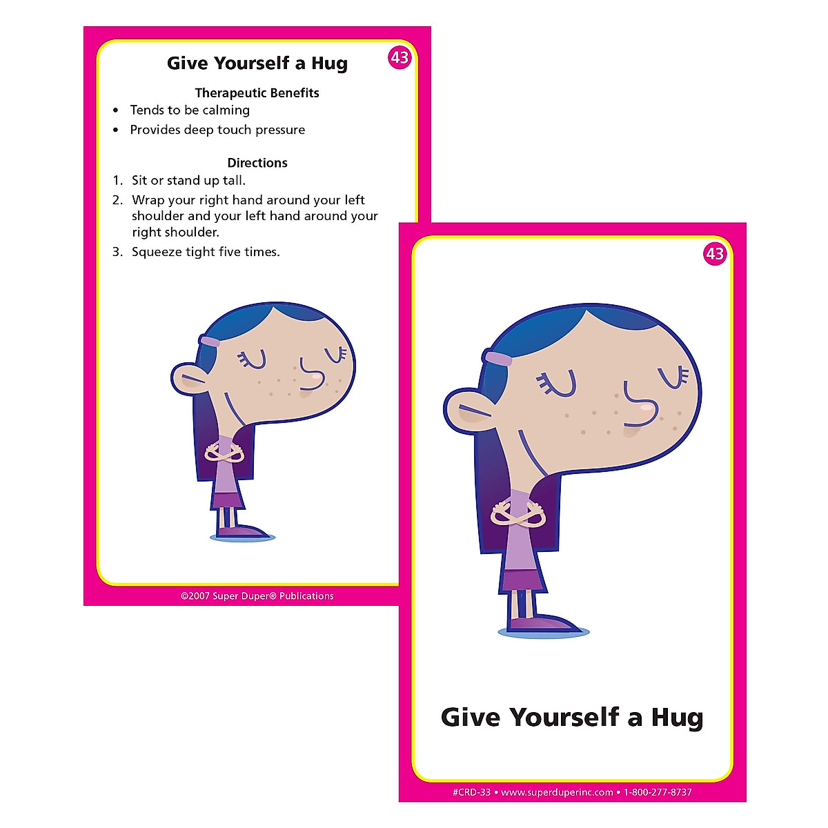 Sensory Diet Behavior and Body Awareness Flash Card Deck - Super Duper Educational Learning Toy for Kids