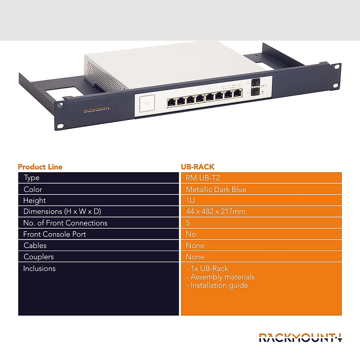 R RACKMOUNT·IT | RM-UB-T2 | Rack Mounting Kit for UniFi Switch 8-150W