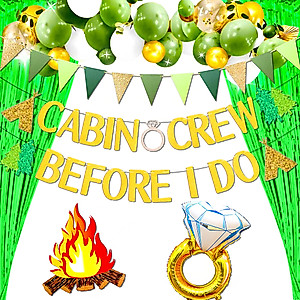 Cabin Crew Before I Do Banner Camping Bachelorette Party Decorations Sign Banner for Cabin Mountain Bridal Shower Engagement Wedding