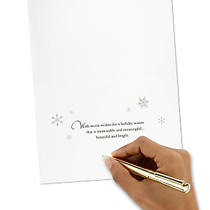 Hallmark Boxed Holiday Cards, Gold Happy Holidays (16 Cards and 17 Envelopes)