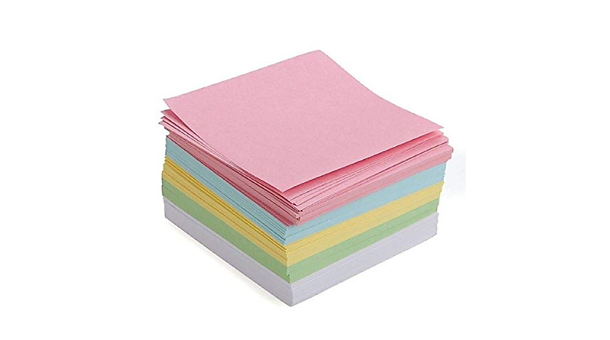 Colorful Blank Notes Paper - 700 Sheets in 5 Colors