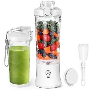 20 Oz Portable Blender for Shakes and Smoothies,4000mAh Electric Juicer, 270W Motor Smoothie Blender with BPA-Free & IP67 Waterproof, USB Fresh Juice Blender with 2 Mixing Modes for Travel, Gym, Rose