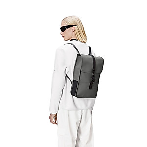 RAINS Backpack Mini - Waterproof Backpack Mini for Men and Women - Small Backpack for Work, Commuting, and Travel (Grey)