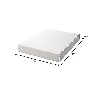 ZINUS Cooling Essential Memory Foam Mattress, Twin, White