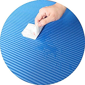 Signature Fitness All Purpose 1/2-Inch Extra Thick High Density Anti-Tear Exercise Yoga Mat with Carrying Strap, Blue