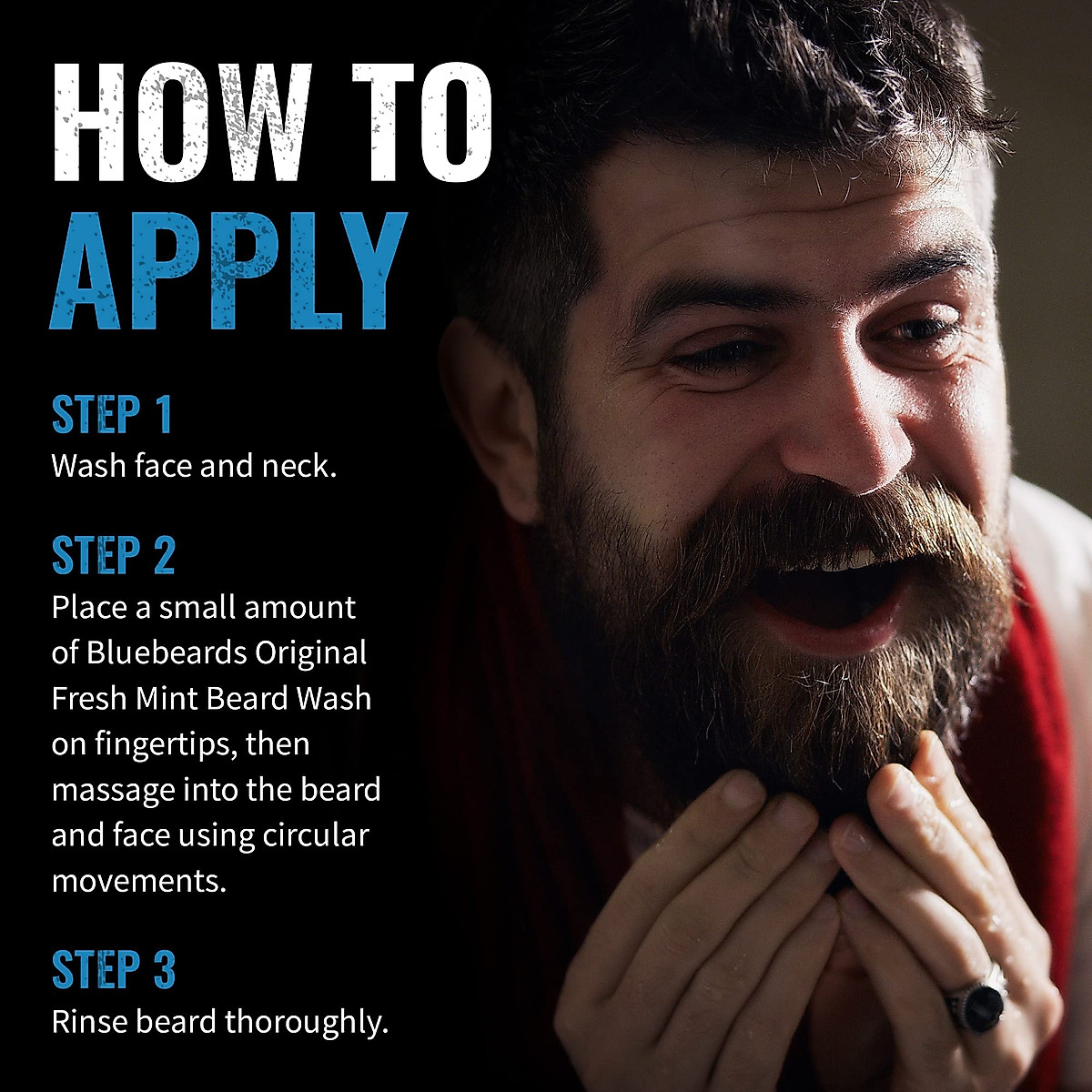 Bluebeards Original Fresh Mint Beard Care for Men, 8.5 oz. - Natural Peppermint Oil Formula for Deep Cleansing, Softening, and Conditioning Beard and Skin - Made in USA