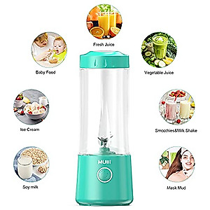 Mulli Portable Blender,USB Rechargeable Personal Mixer for Smoothie and Shakes, Mini Blender with Six Blades for Baby Food,Travel,Gym and More