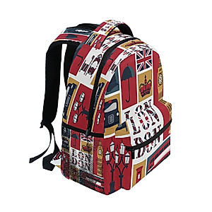 ALAZA British Flag Union Jack Big Ben Travel Laptop Backpack Business Daypack Fit 15.6 Inch Laptops for Women Men